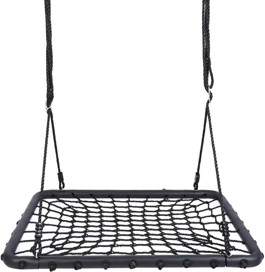 Spider Web Rectangle Flying Net Saucer Tree Swing for Kids - EZ Leisure ...